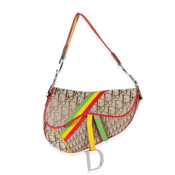 Dior | Bags | Christian Dior Beige Diorissimo Rasta Saddle Bag | Poshmark